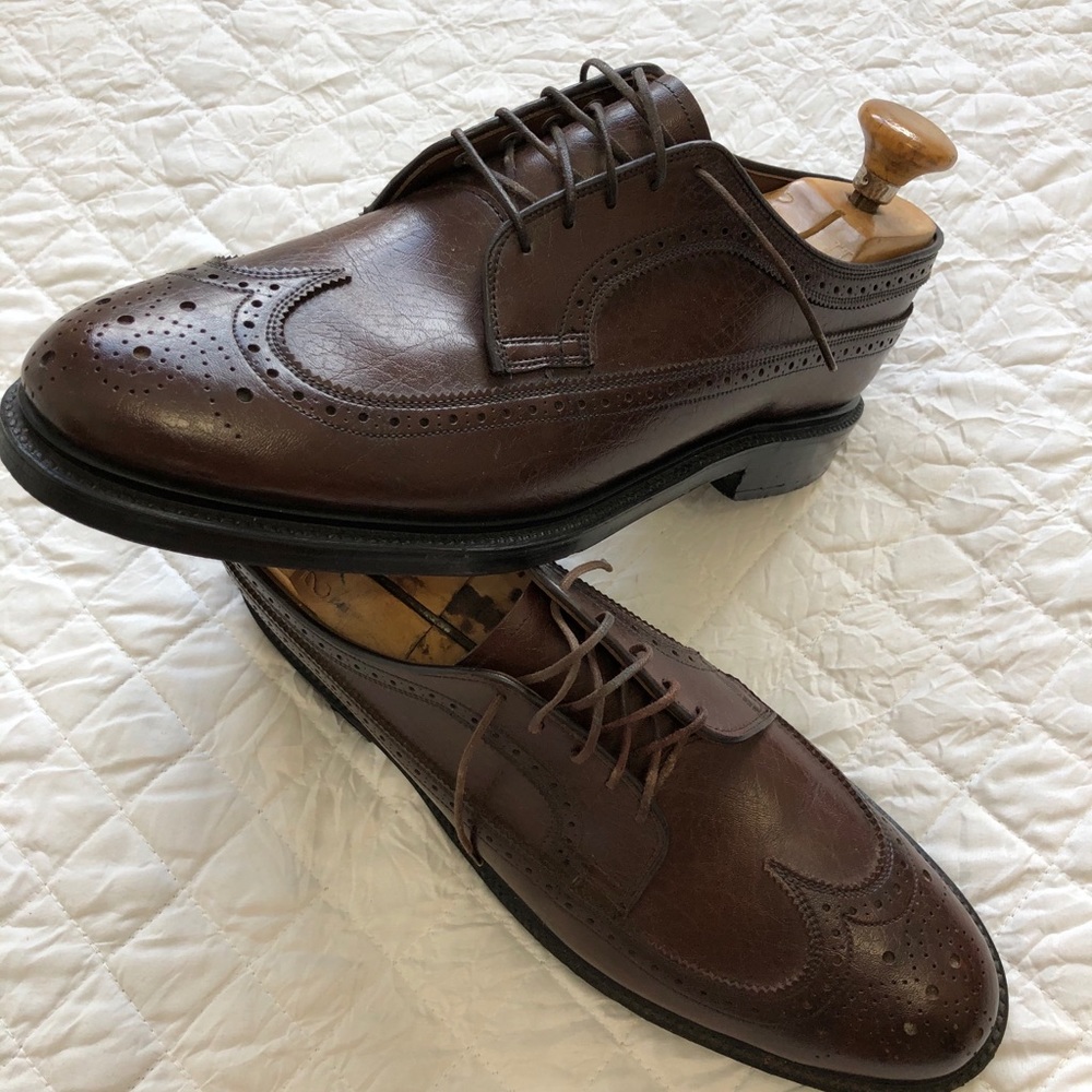 Rare Vintage Dunhill Tailors Nyc Brown Wingtip Dress … - Gem